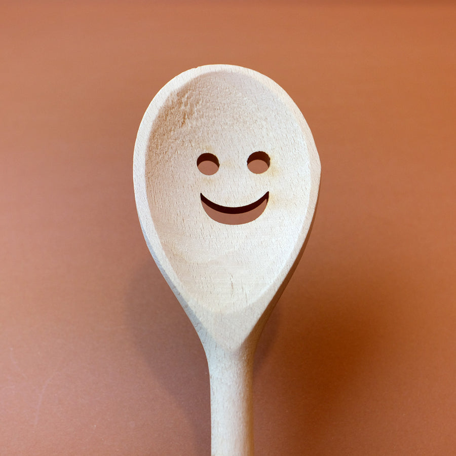 Smiley wooden spoon