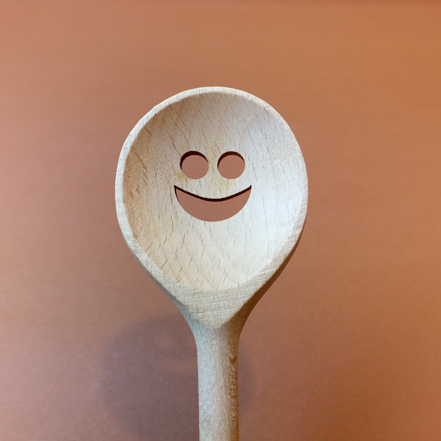 Smiley wooden spoon